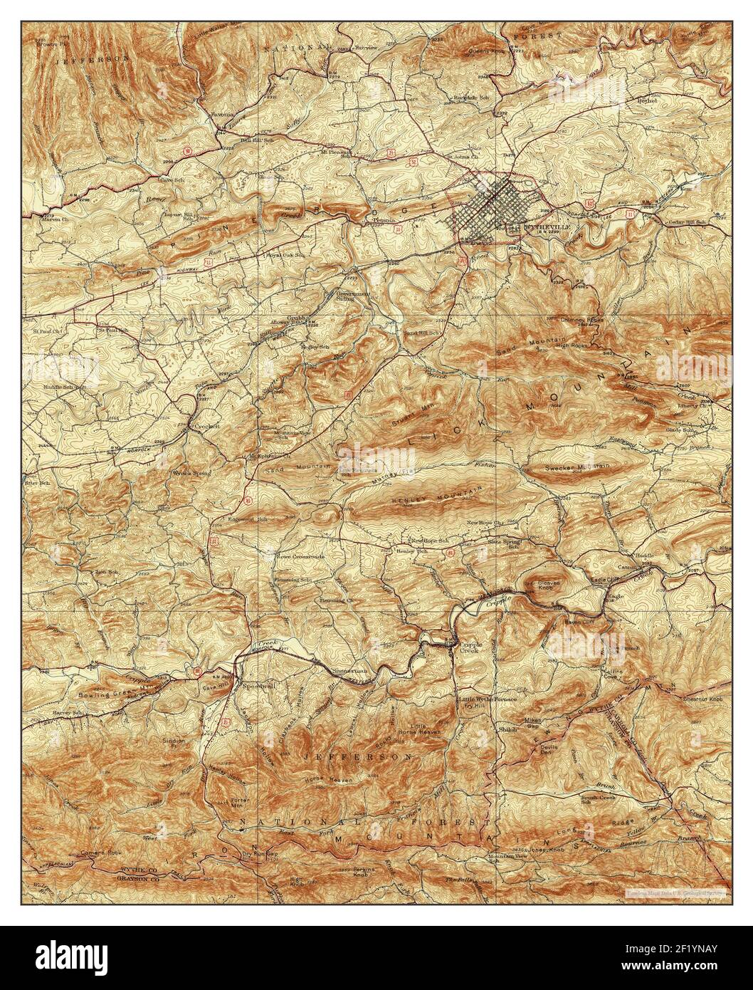 Map of speedwell virginia Cut Out Stock Images & Pictures - Alamy