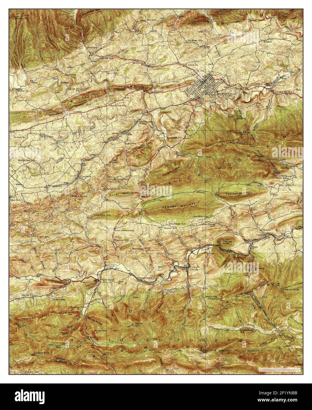 Speedwell, Virginia, map 1930, 1:62500, United States of America by ...