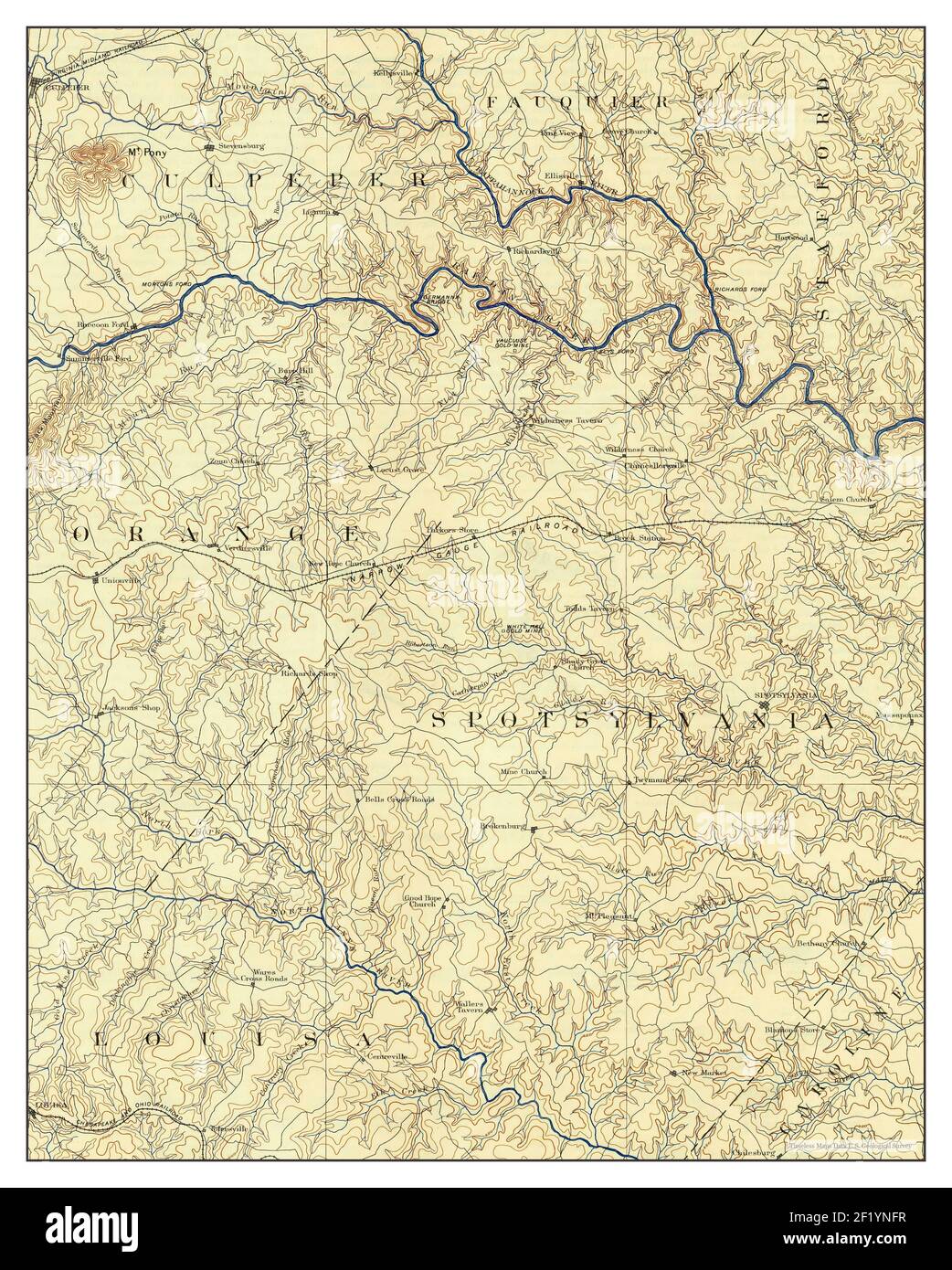 Spotsylvania, Virginia, map 1892, 1:125000, United States of America by ...