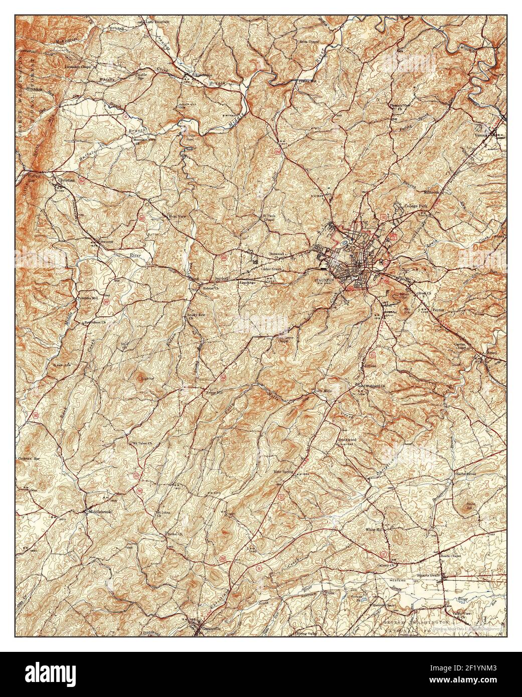 Map of staunton hi-res stock photography and images - Alamy