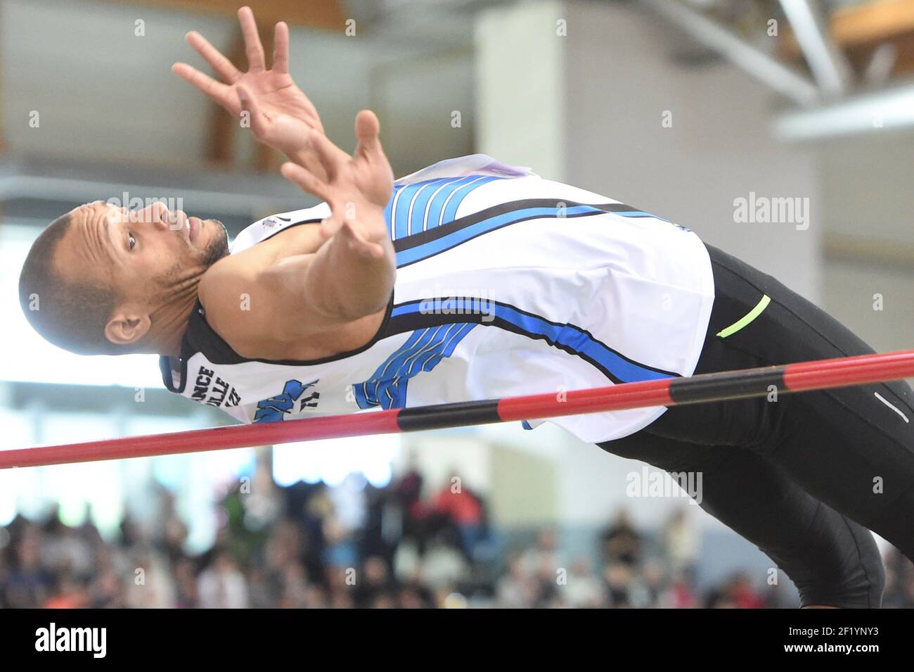 Fabrice Saint Jean (FRA) competes on High Jump during the French ...
