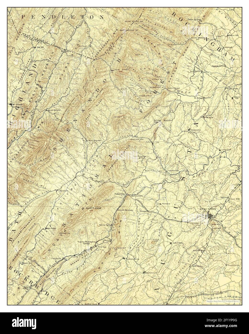 Map of staunton hi-res stock photography and images - Alamy