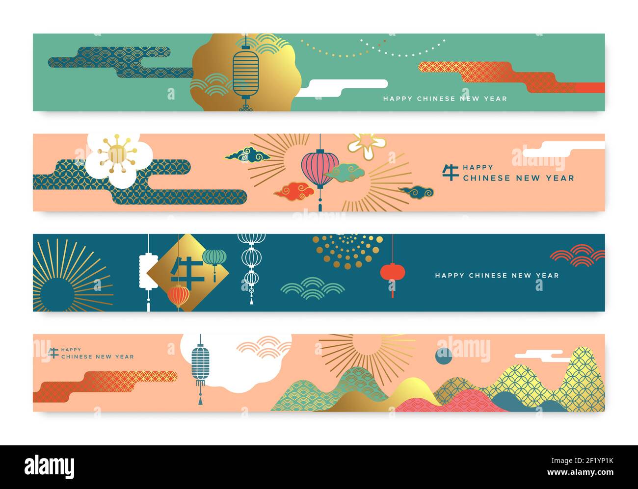 Banner set chinese year Cut Out Stock Images & Pictures - Alamy