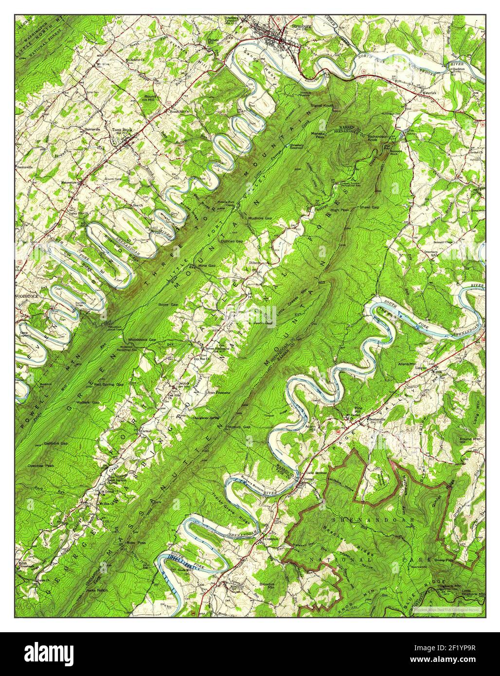 Map of strasburg virginia hi-res stock photography and images - Alamy
