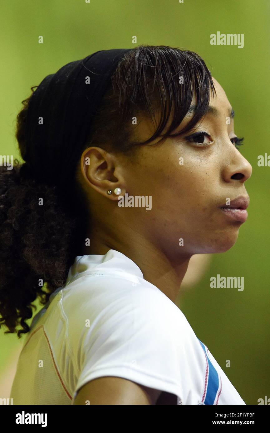 The French athlete Jeanine Assani Issouf competes during the triple ...