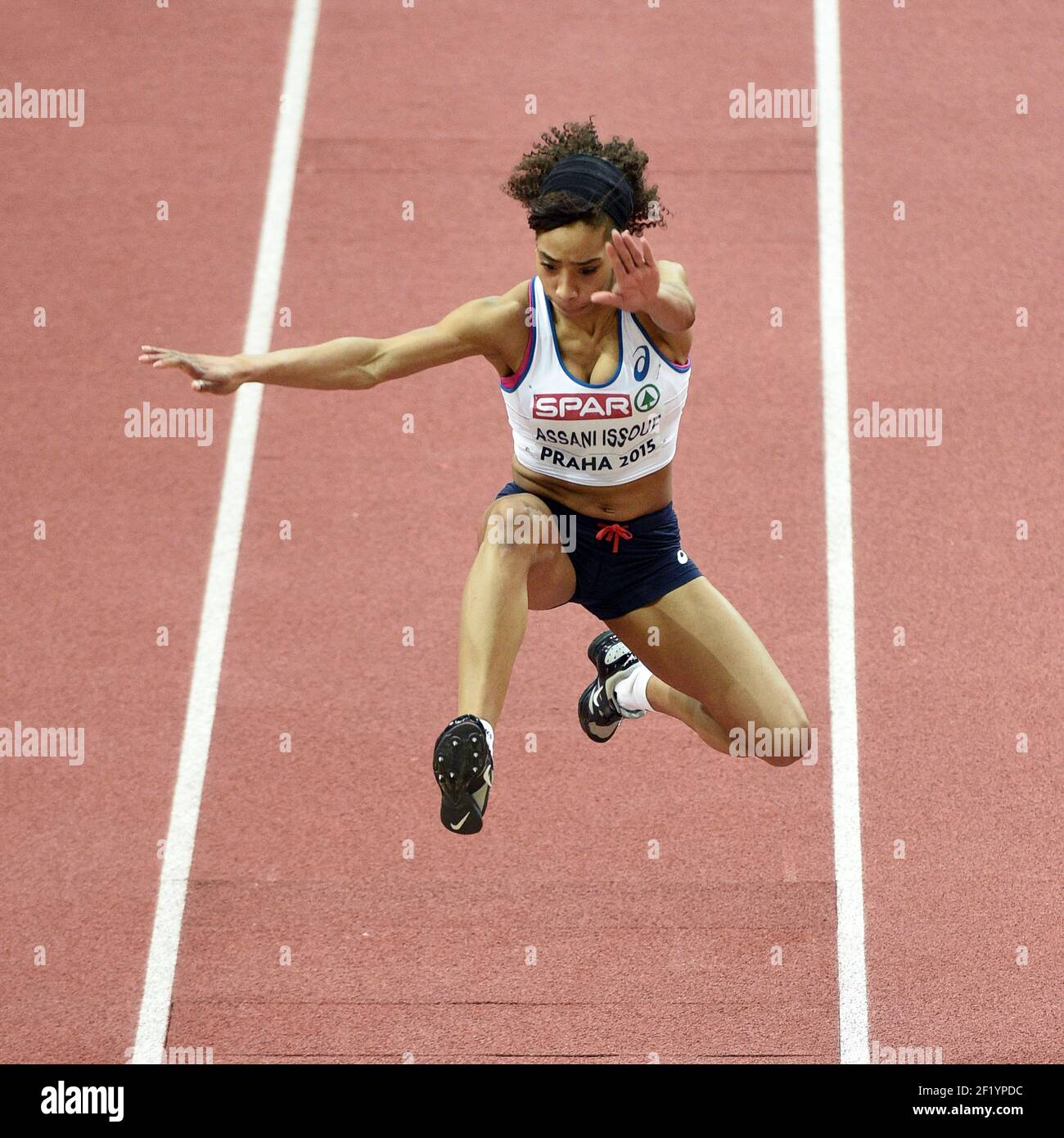 The French athlete Jeanine Assani Issouf competes during the triple ...