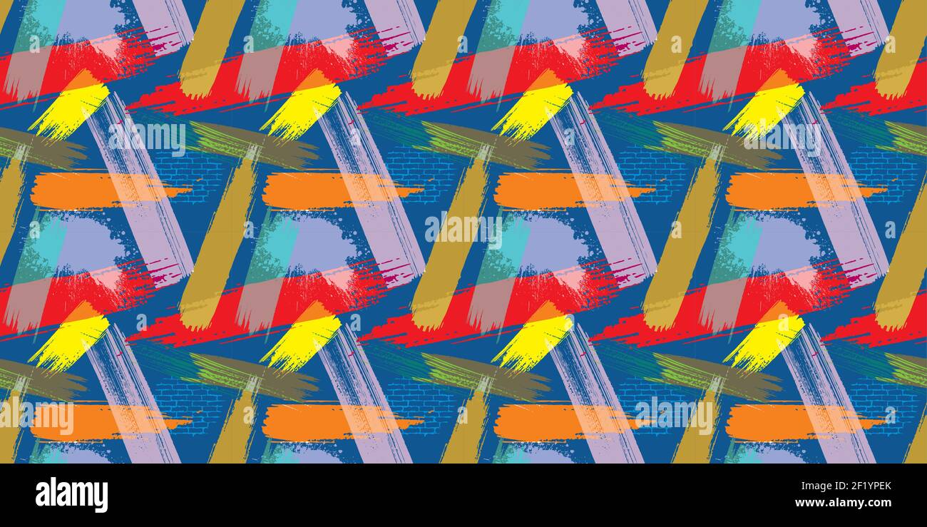 Abstract background with diagonal brush strokes. Painted handmade ...