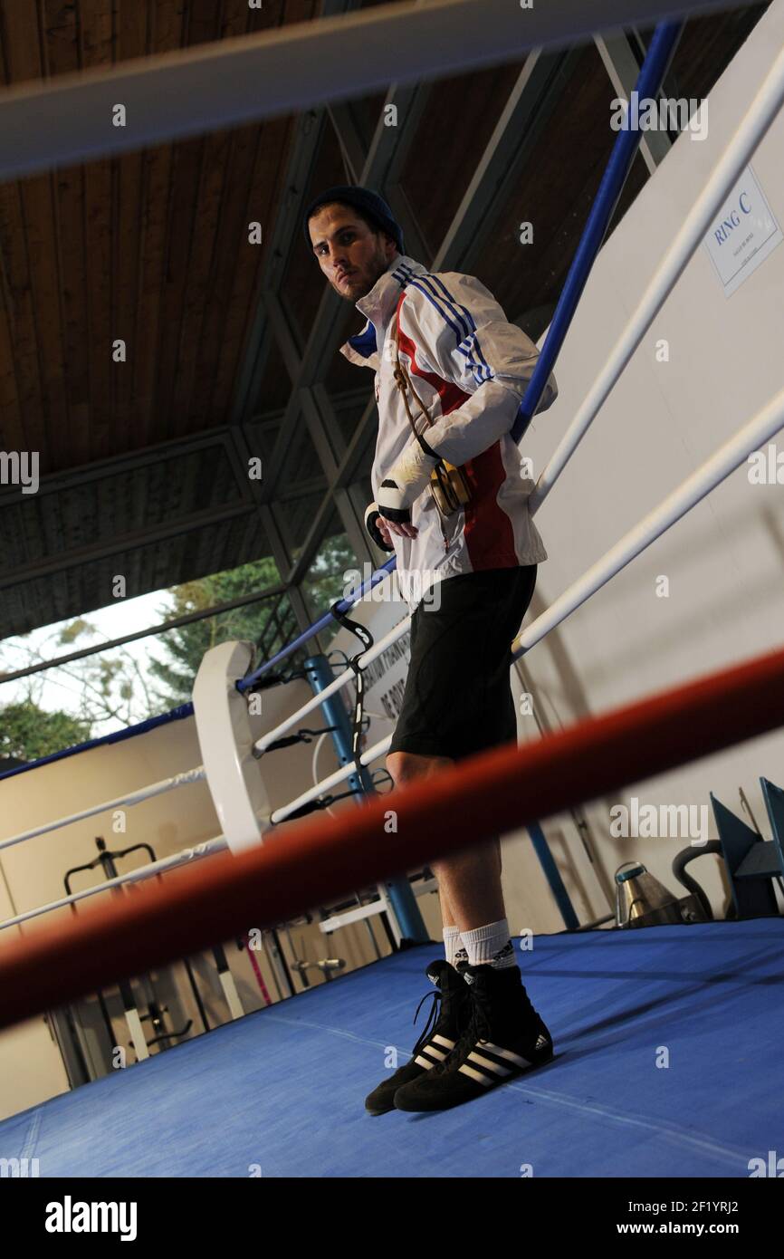 French boxer Alexis Vastine during the training, Paris, France, on ...