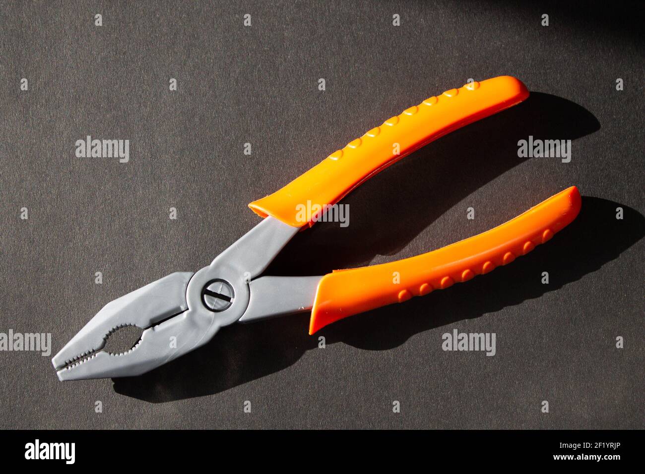 Set of childrens plastic tools on an isolated background Stock Photo ...