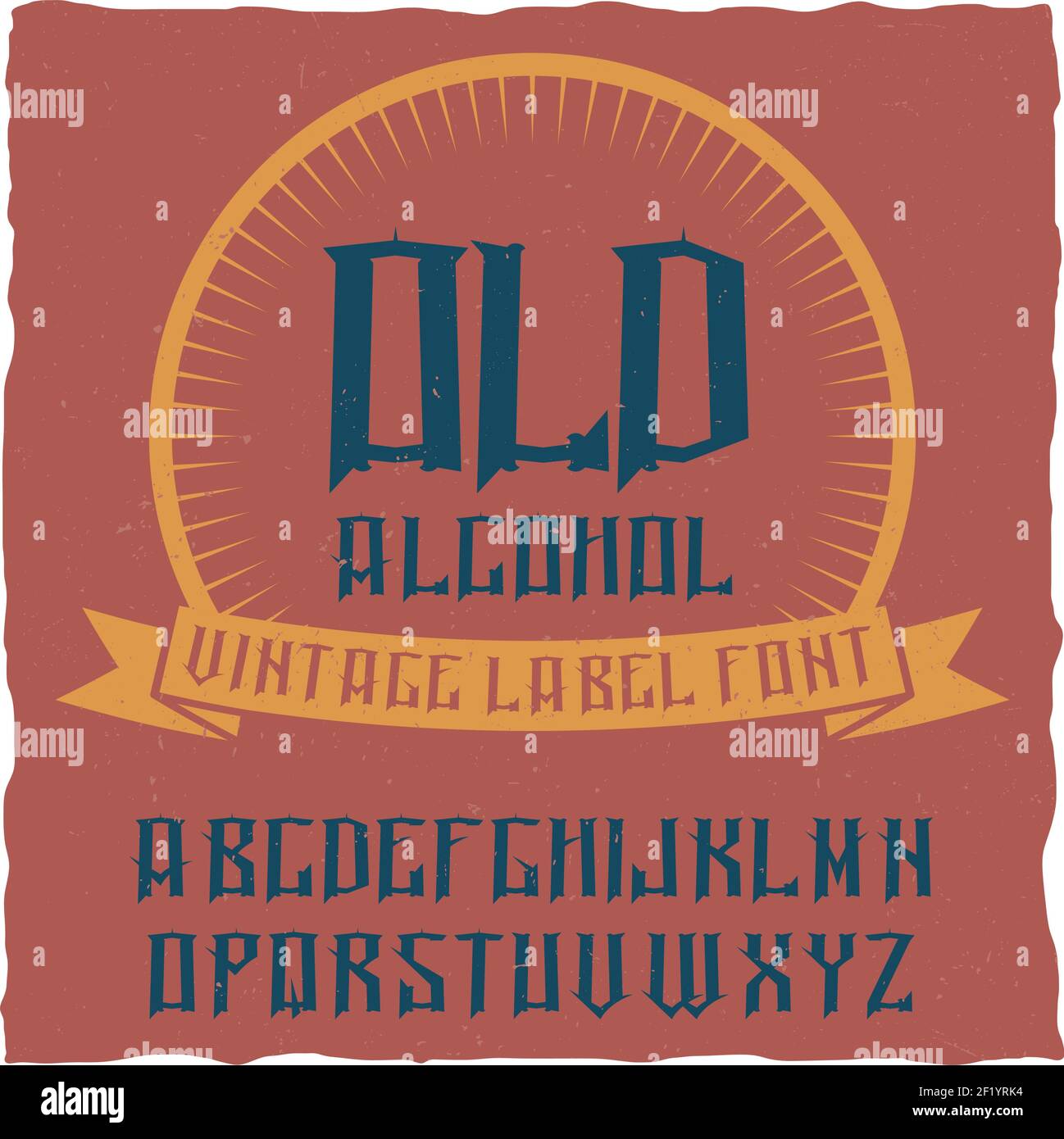 Vintage label typeface named Alcohol. Good font to use in any vintage ...