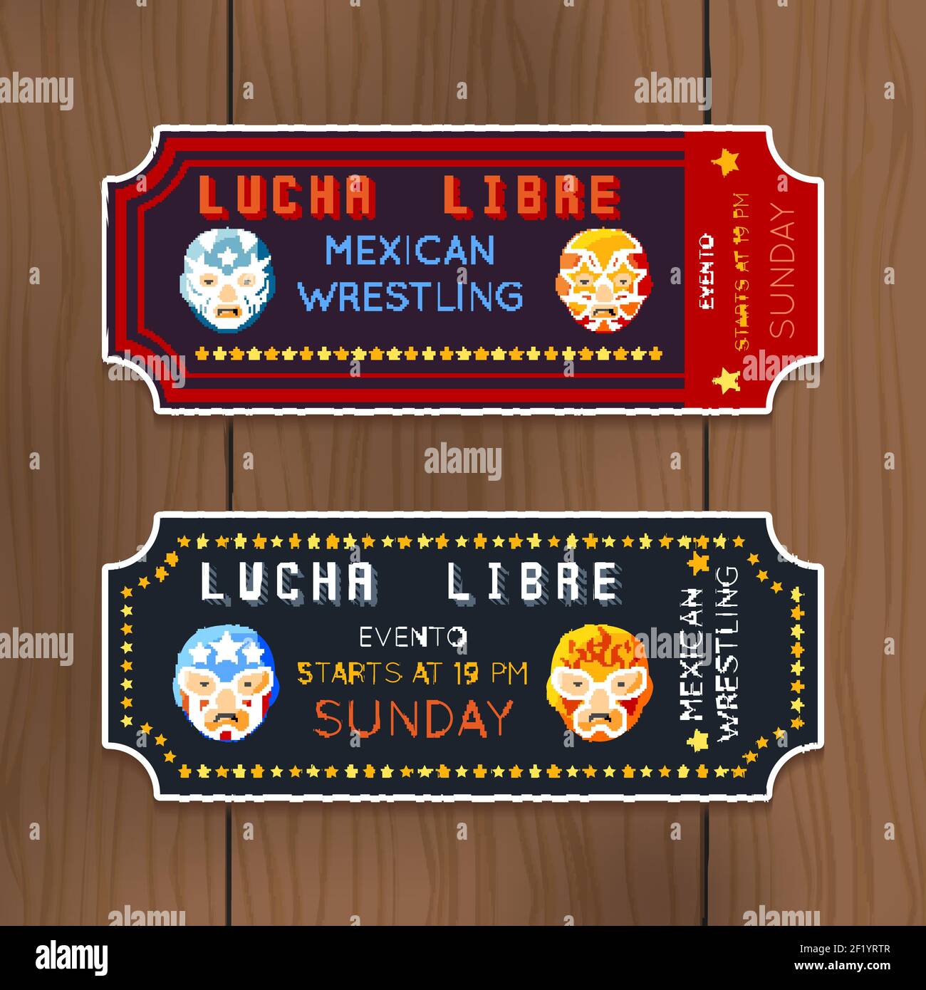 Vintage Mexican Wrestling Poster