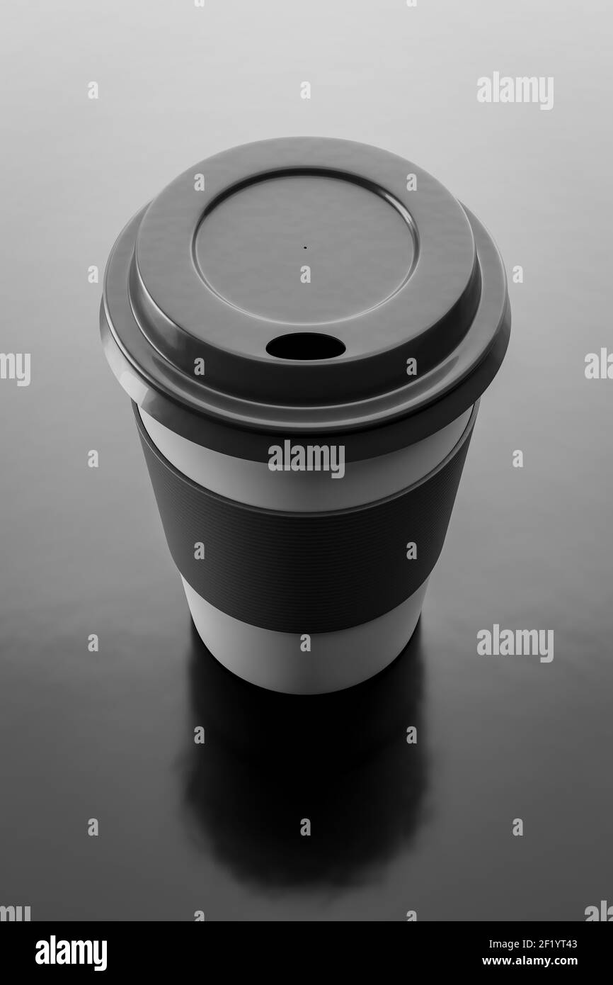 White coffee cap mock Black and White Stock Photos & Images - Alamy