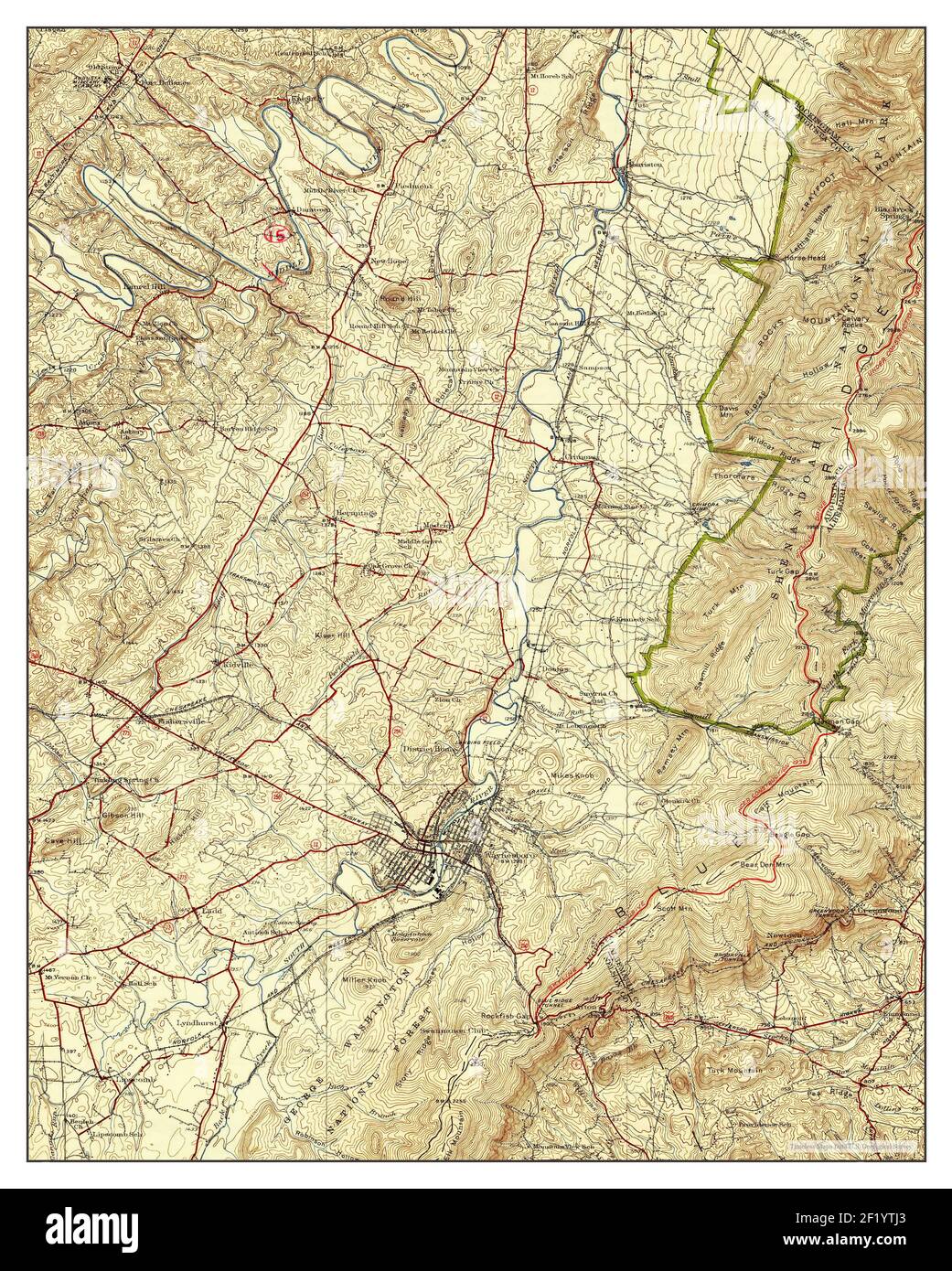Map of waynesboro hi-res stock photography and images - Alamy