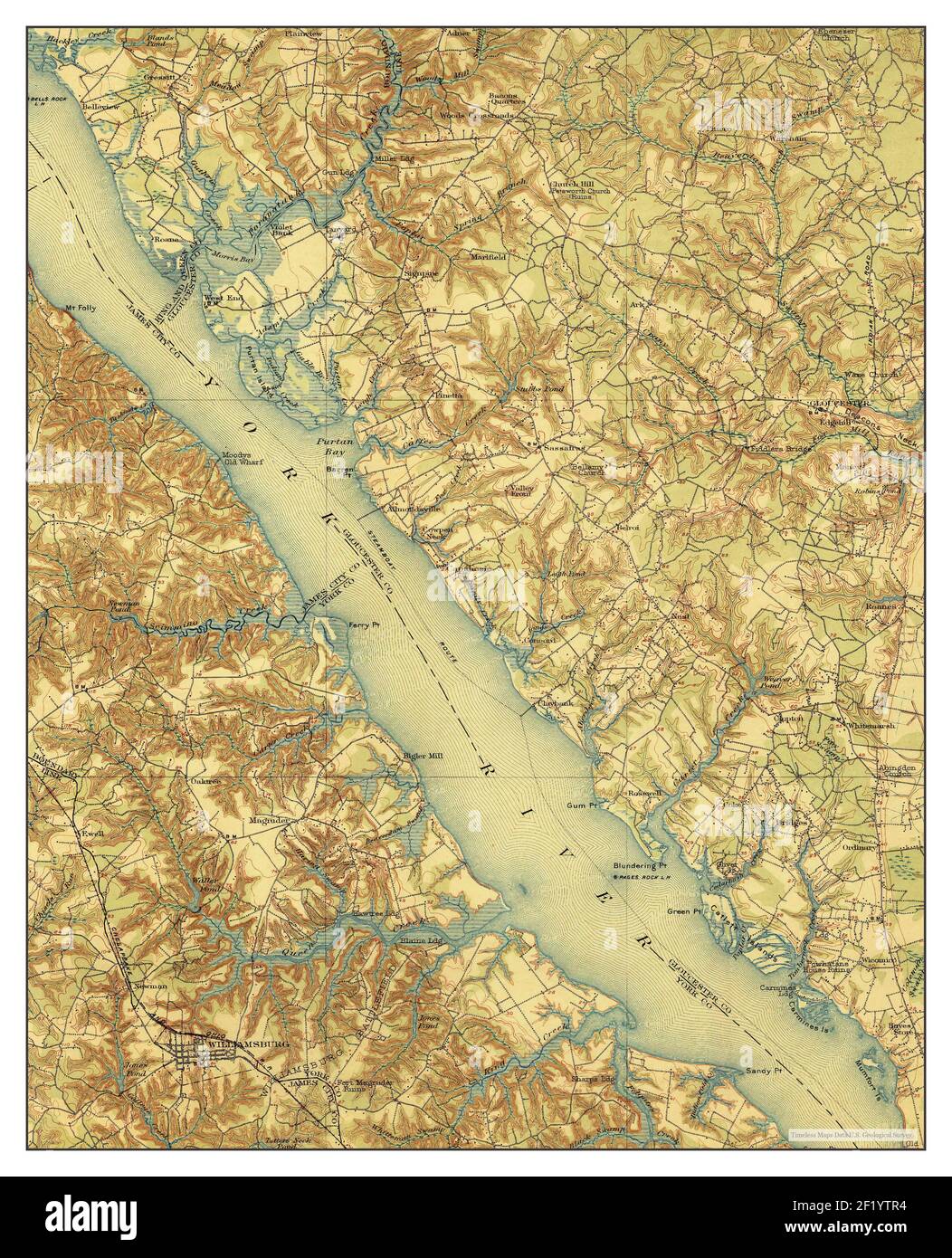 Williamsburg, Virginia, map 1906, 1:62500, United States of America by ...