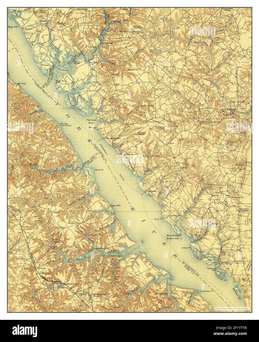 Williamsburg virginia map hi-res stock photography and images - Alamy