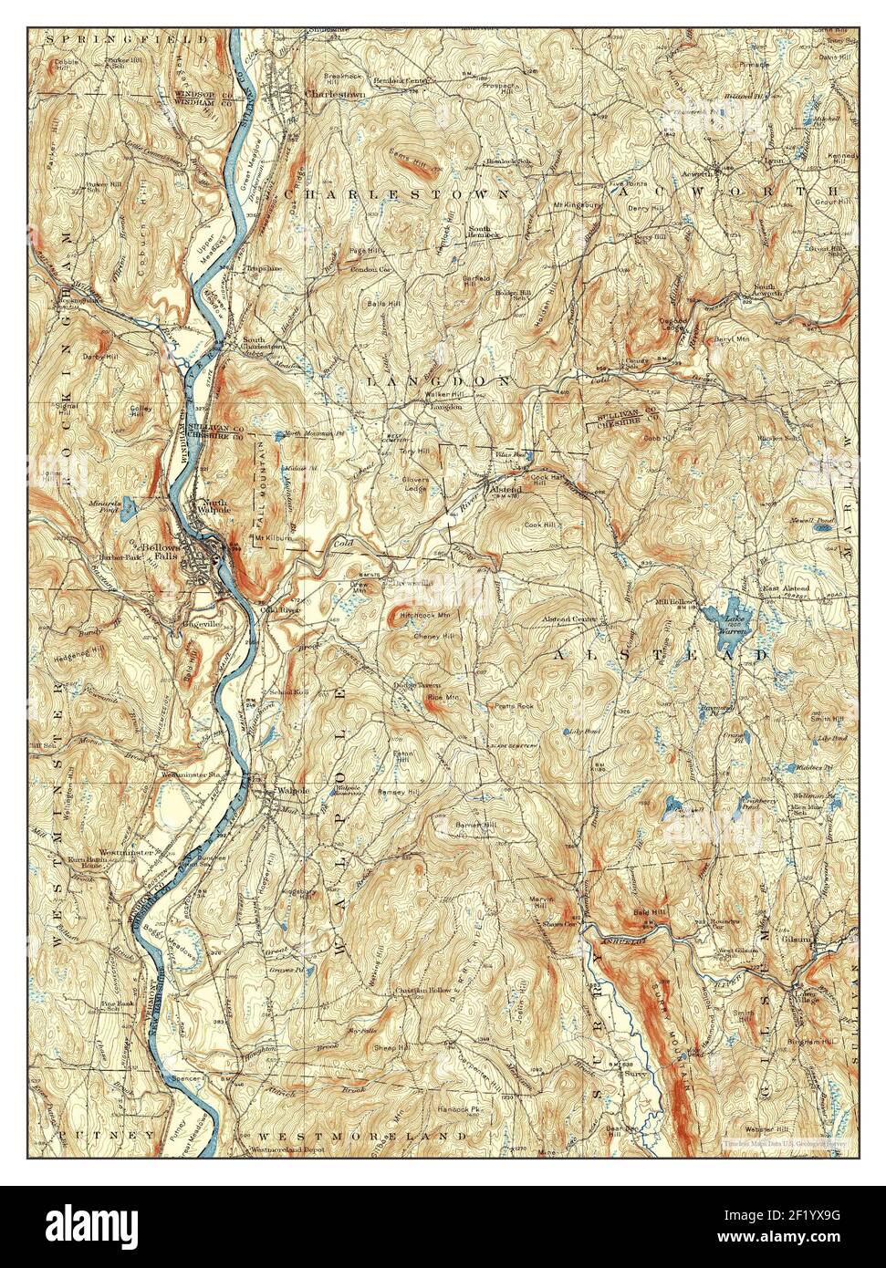 Map of bellows falls hi-res stock photography and images - Alamy