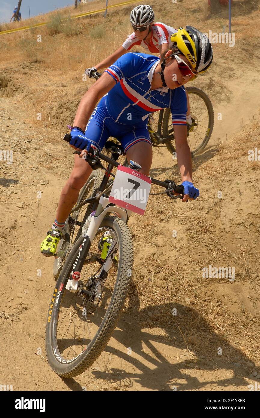 Margot Moschetti of France compete in Mountain Bike during the 1st ...