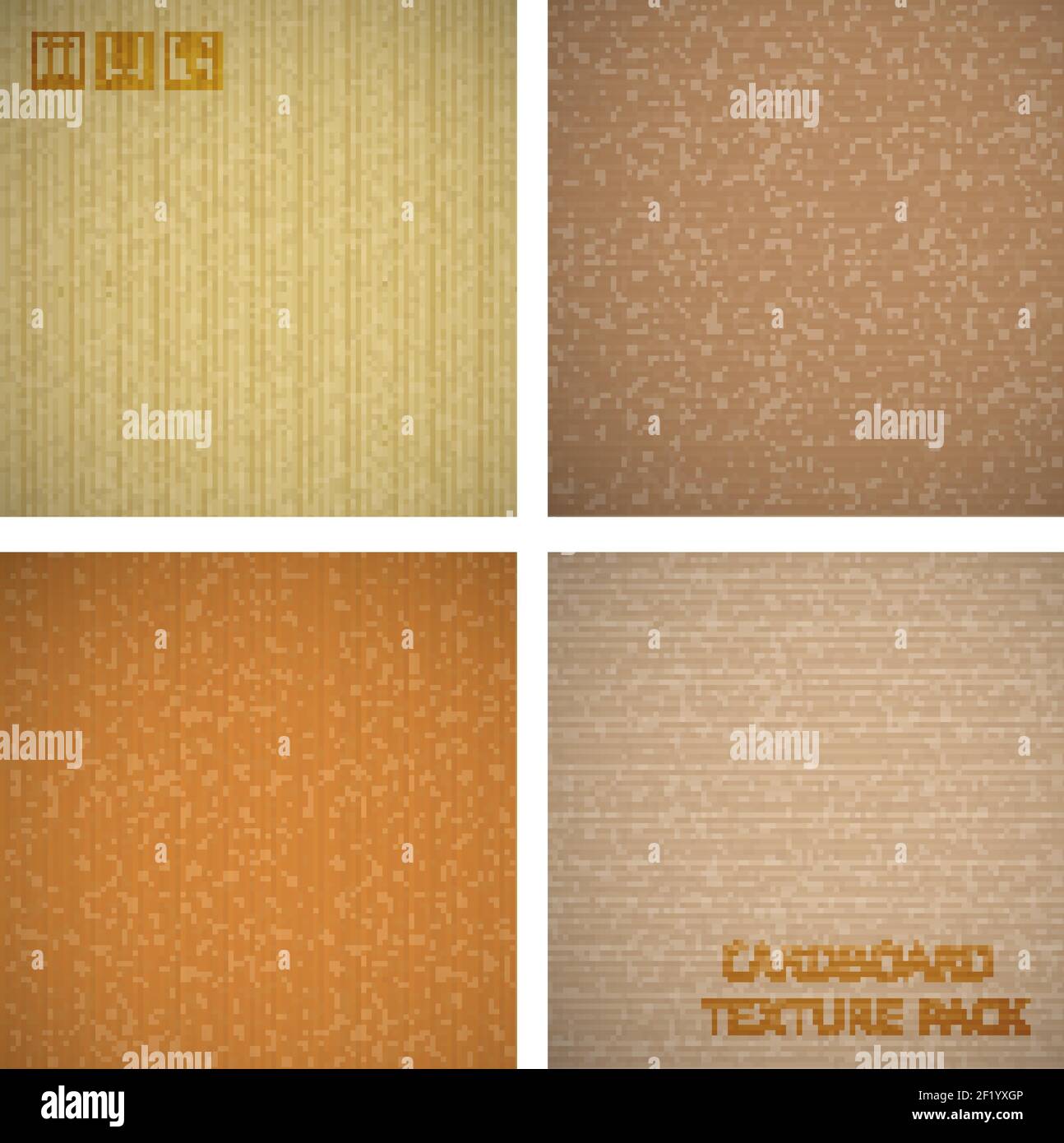 Cardboard textures set. Paper cartoon background, pattern material ...