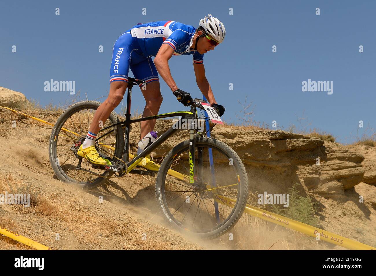 Jordan Sarrou of France compete in Mountain Bike during the 1st ...