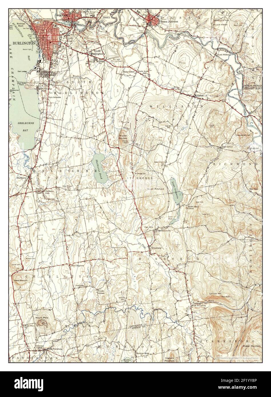 Burlington Vermont Map High Resolution Stock Photography and Images - Alamy