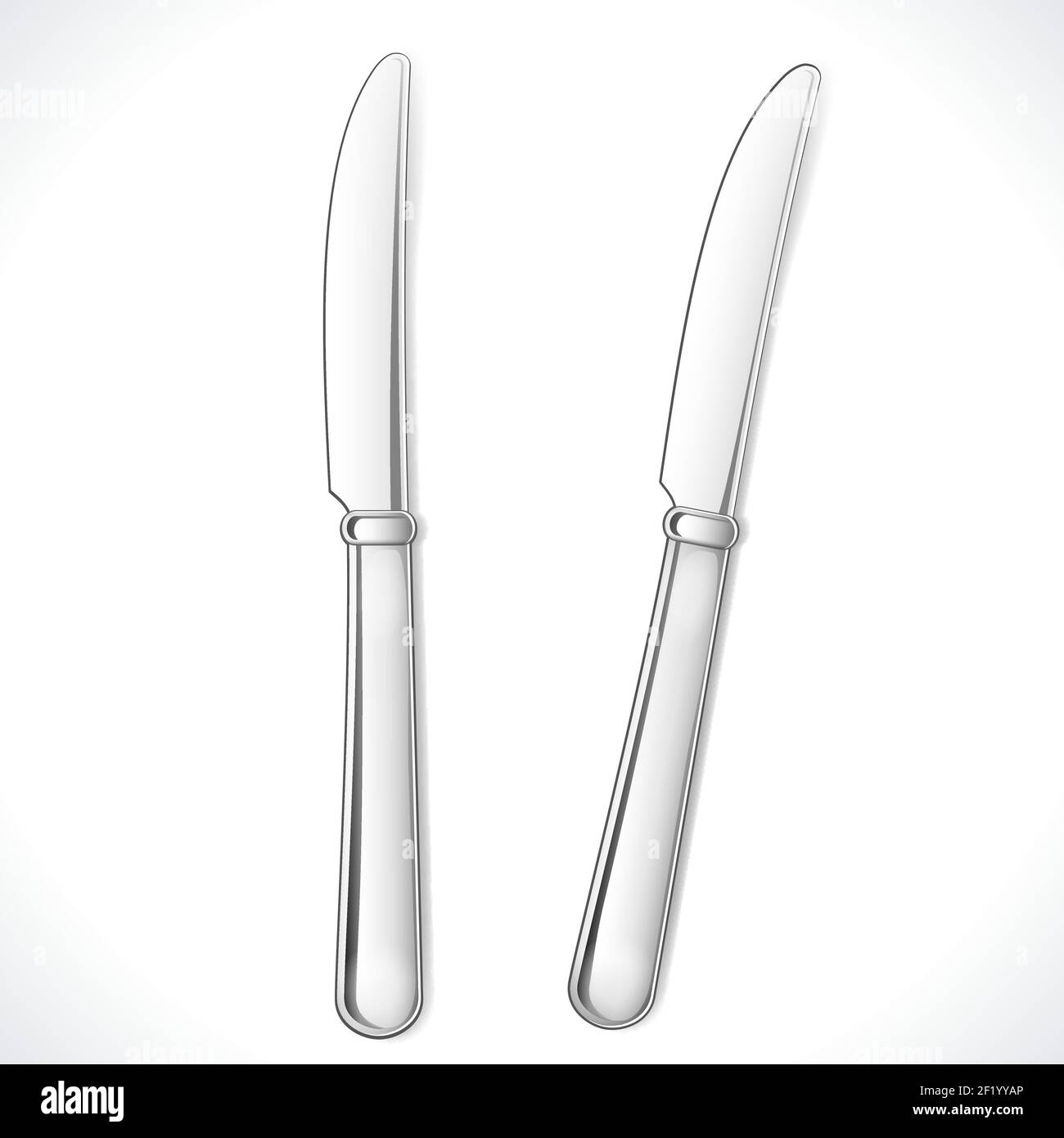 Table Knife isolated on white. Vector Illustration. EPS10 opacity Stock ...