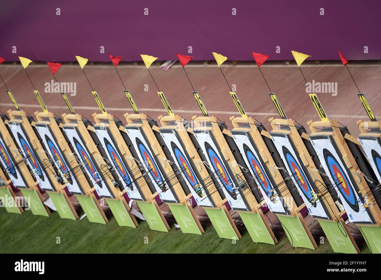 Illustration of targets in Men's indivudal ranking round during the 1st ...