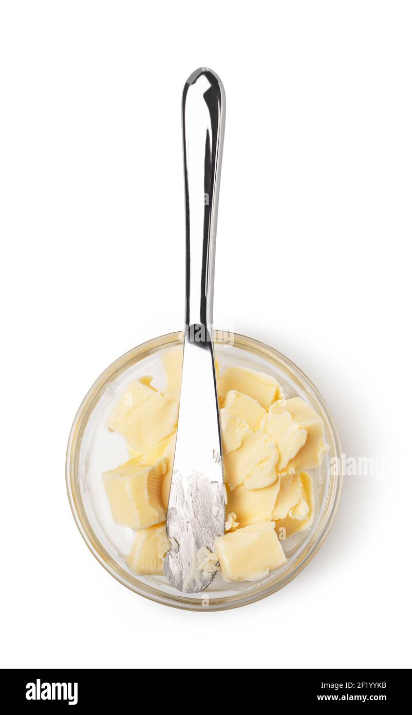 Butter in white bowl Stock Photo - Alamy