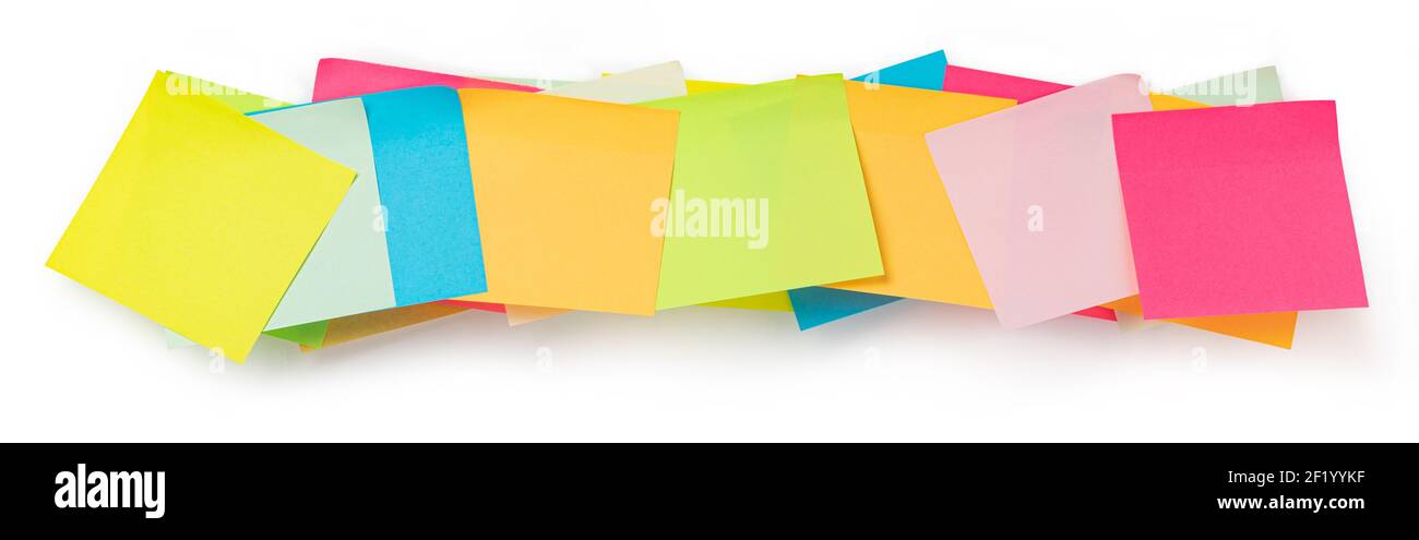 Colorful stickers on a white background Stock Photo - Alamy