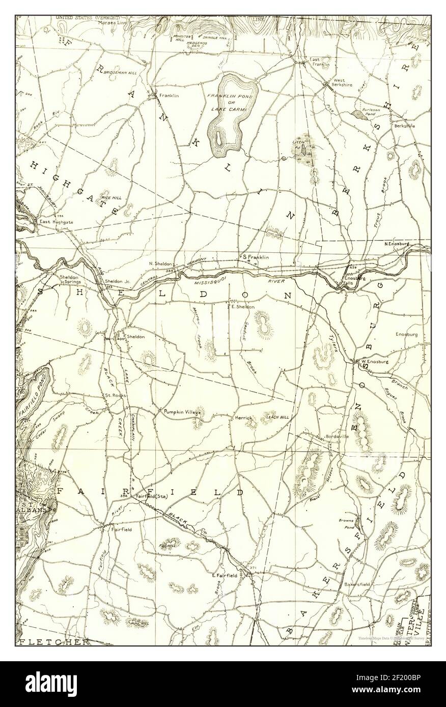 Franklin Pond, Vermont, map 1920, 1:62500, United States of America by ...