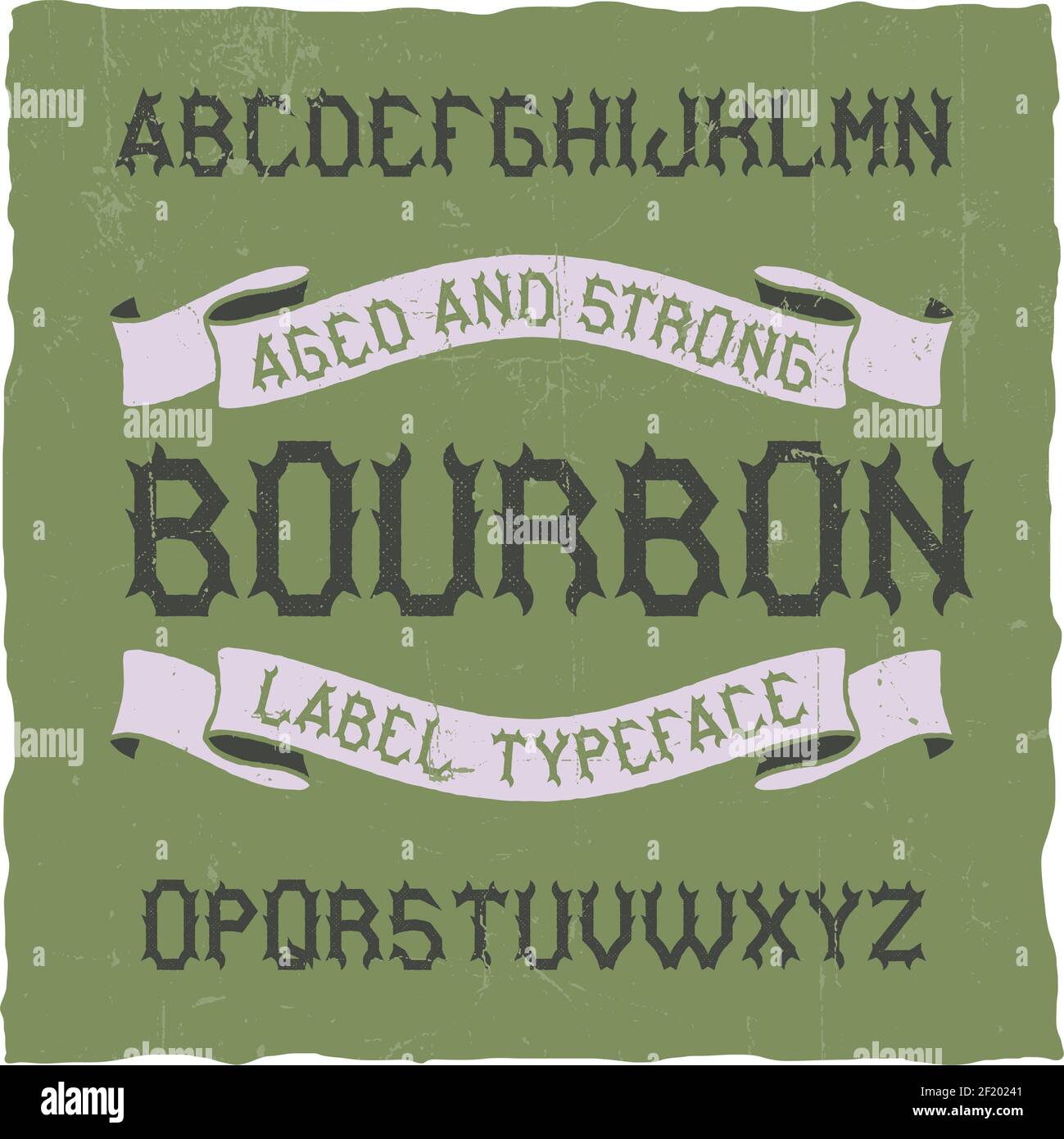 Vintage label typeface named Bourbon. Good font to use in any vintage ...