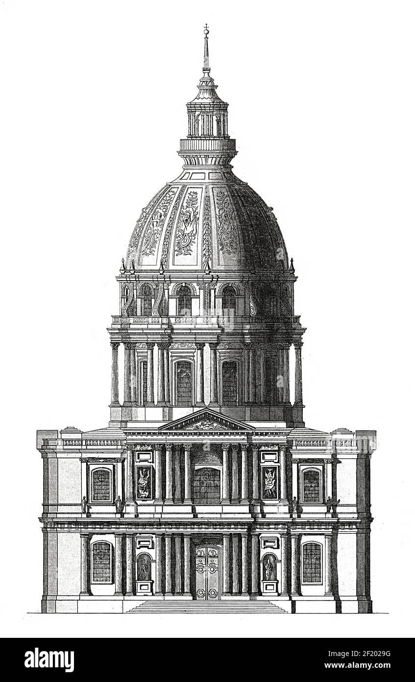 Invalides paris france architecture Cut Out Stock Images & Pictures - Alamy