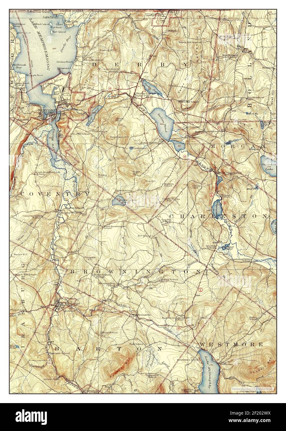 Memphremagog, Vermont, map 1925, 1:62500, United States of America by ...