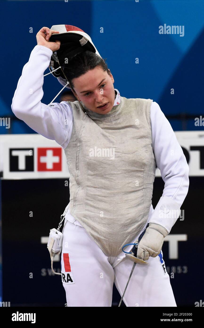 Julie Huin of France competes in Fencing Women's Individual Foil Epee ...