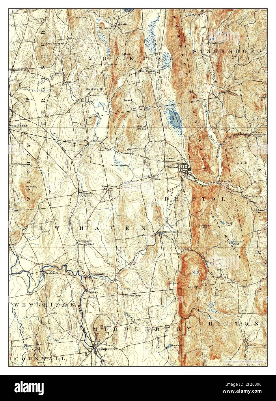 Middlebury, Vermont, map 1905, 1:62500, United States of America by ...