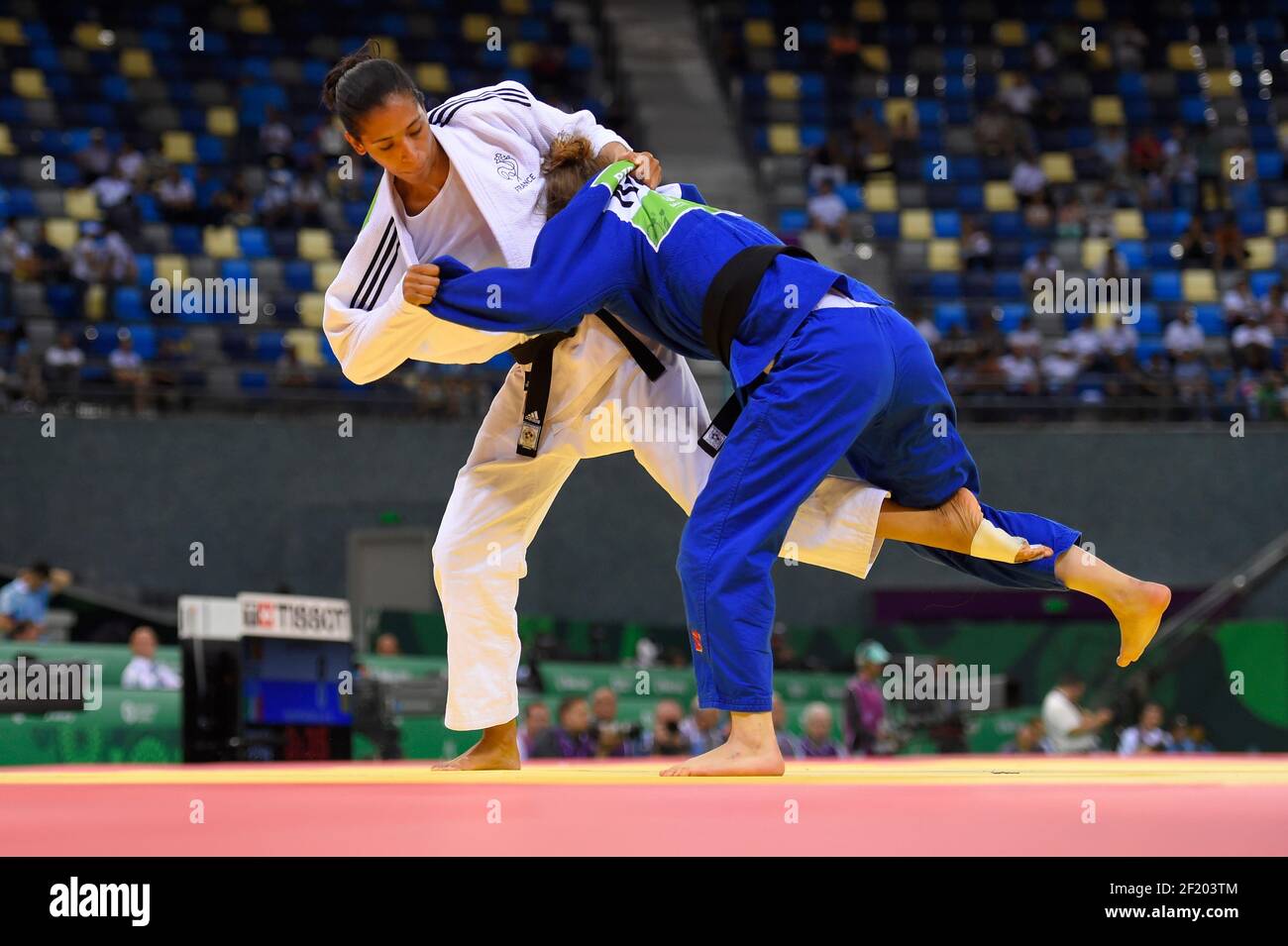 Annabelle Euranie of France competes in Judo Women -52kg during the 1st ...