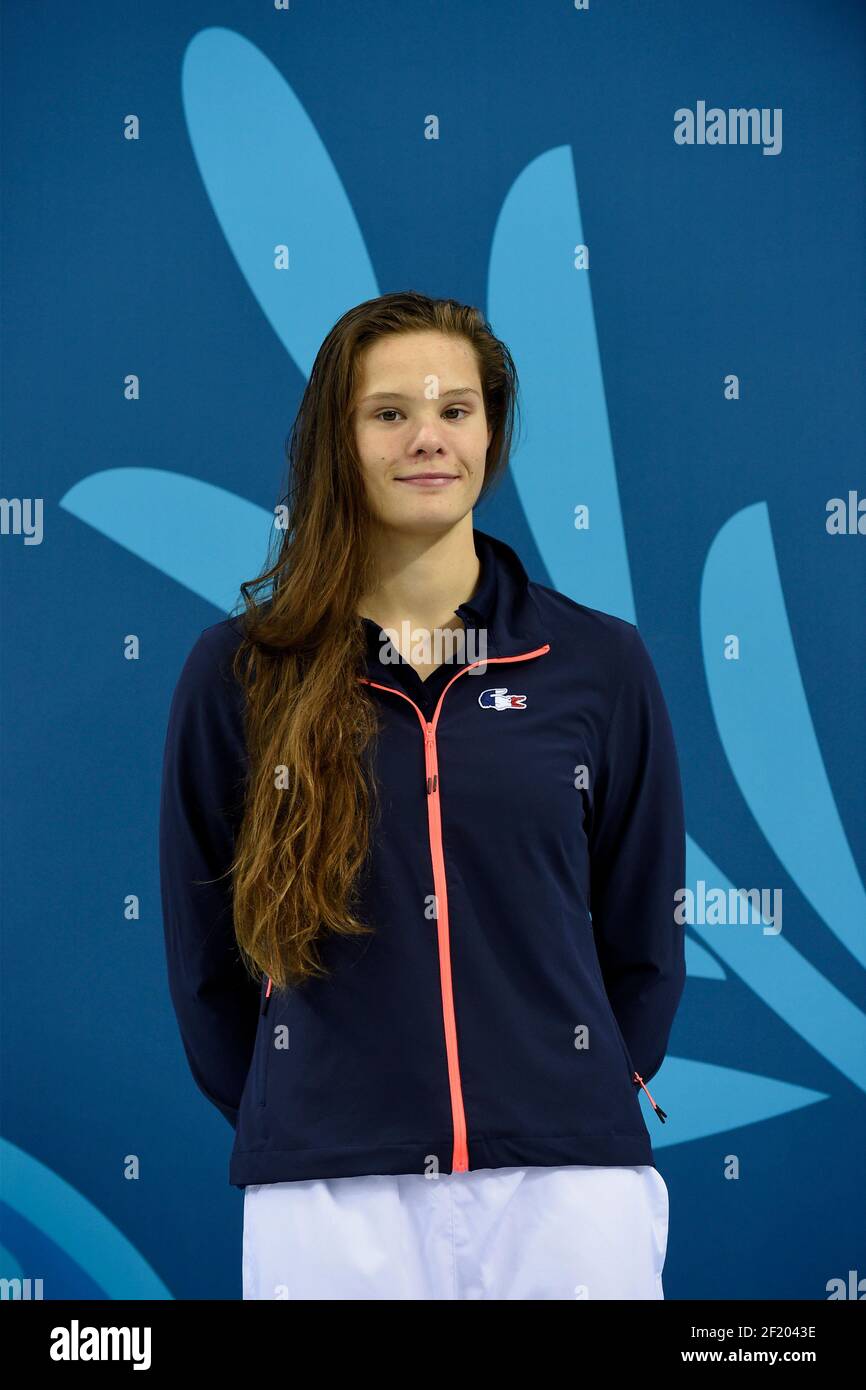Pauline Mahieu of France competes and wins the Silver medal in Swimming ...