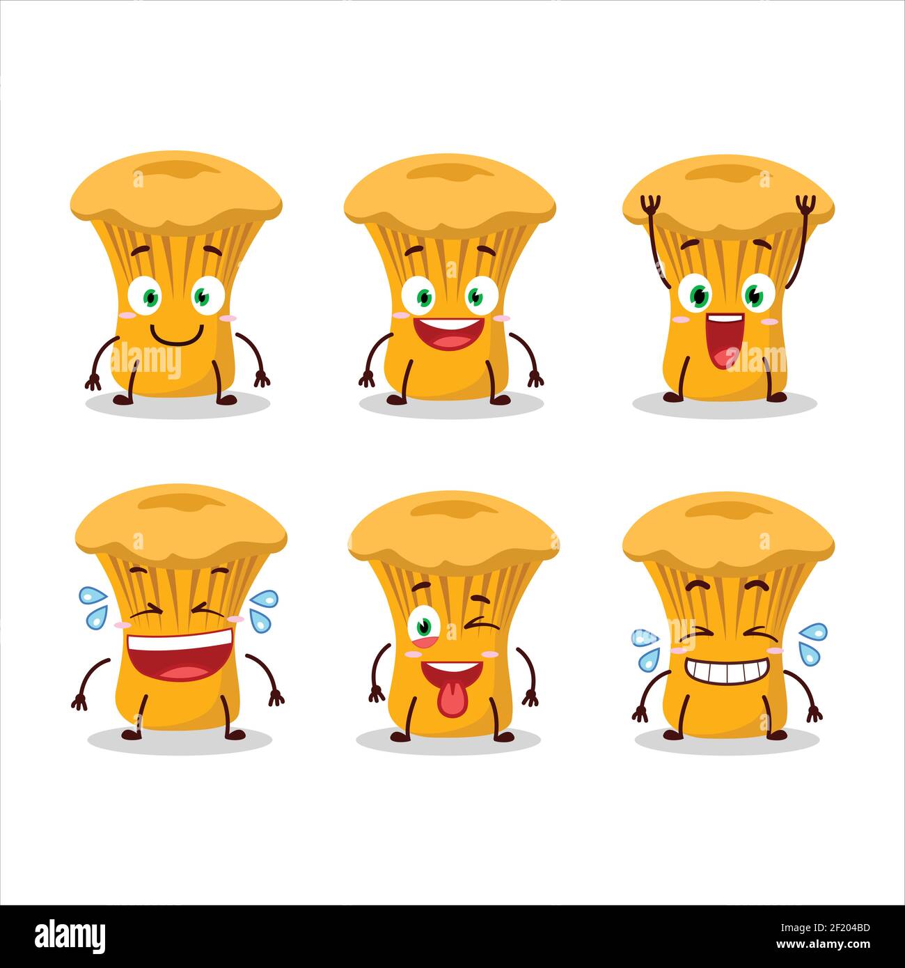 Cartoon character of chanterelle with smile expression. Vector ...