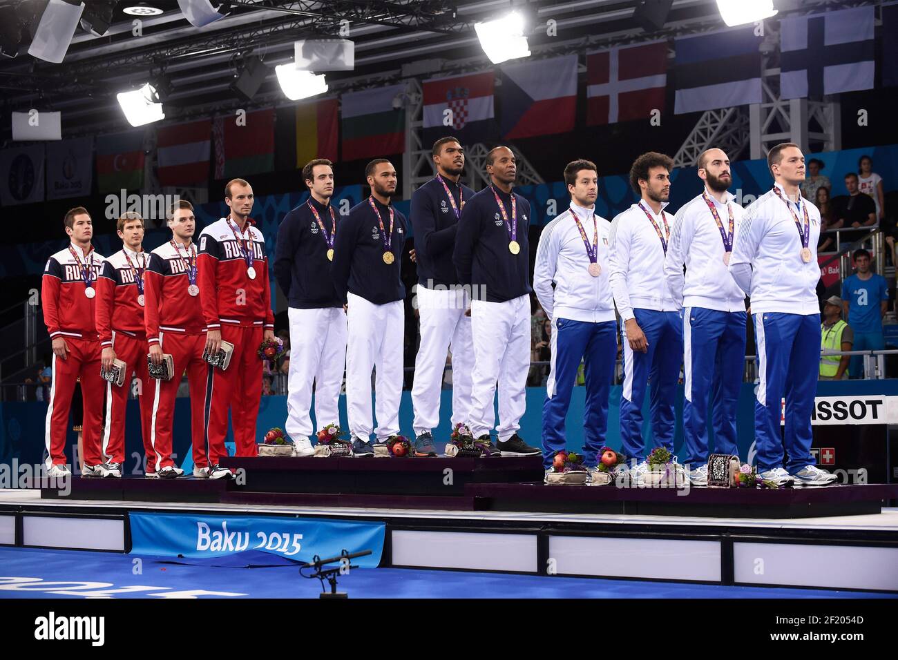 French Team, composed of Ronan Gustin, Daniel Jerent, Yannick Borel and ...
