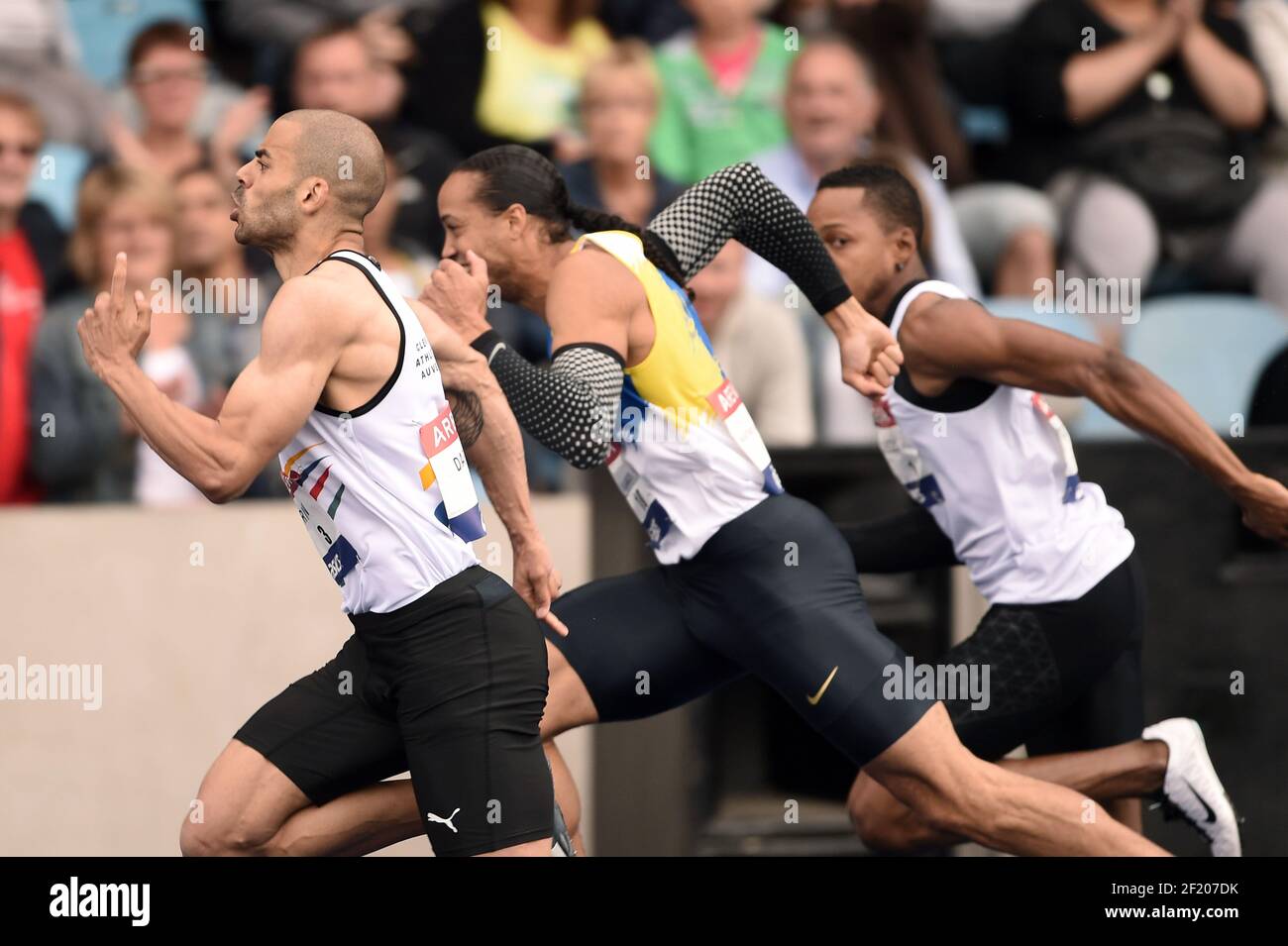 Garfield Darien, Pascal Martinot-Lagarde and Dimitri Bascou of France ...