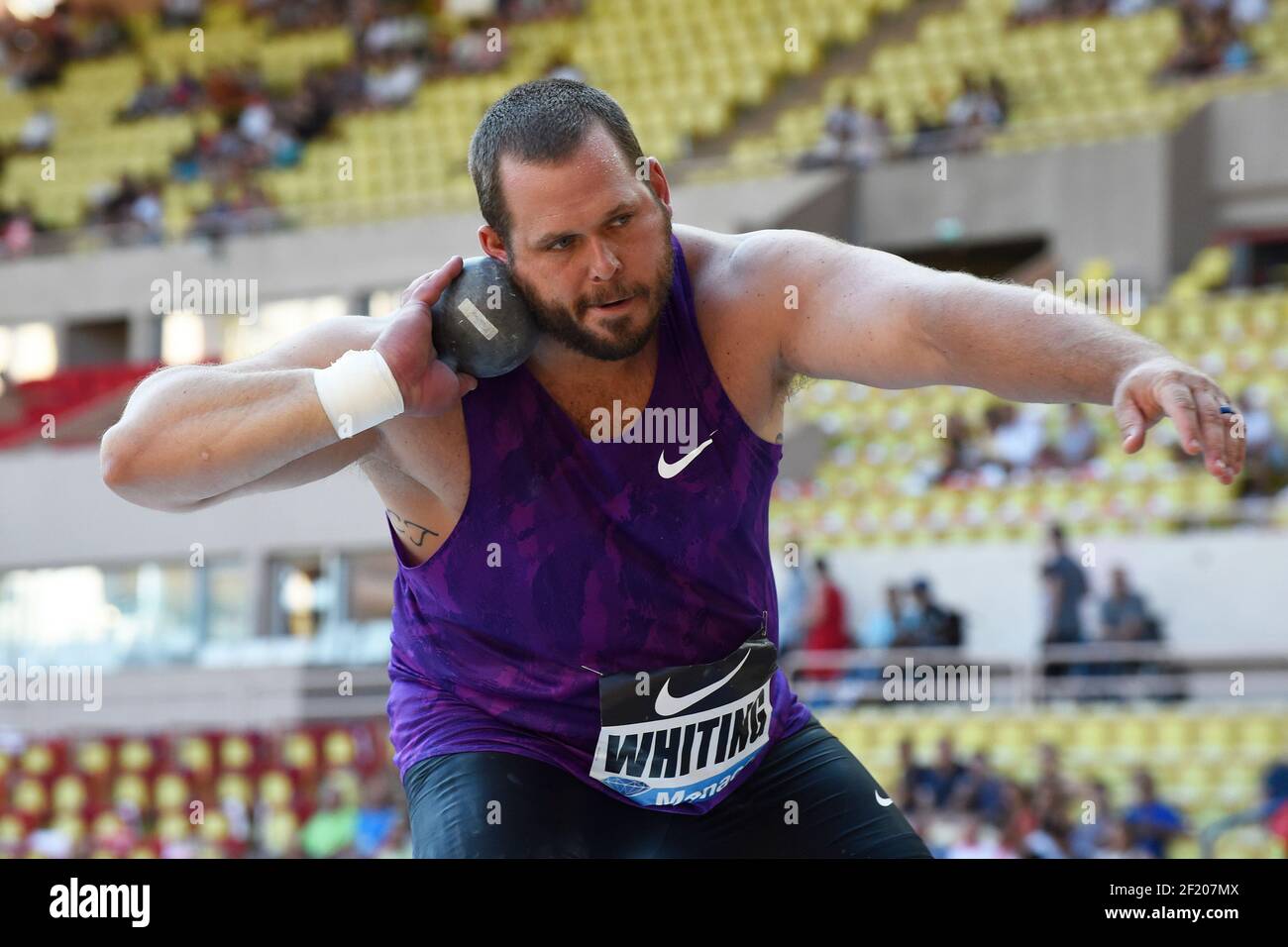 Ryan Whiting of United States competes in Shot Put Men during the ...