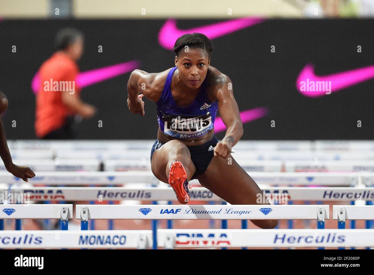 Sharika Nelvis of United States competes and wins in 100m Hurdles Women ...