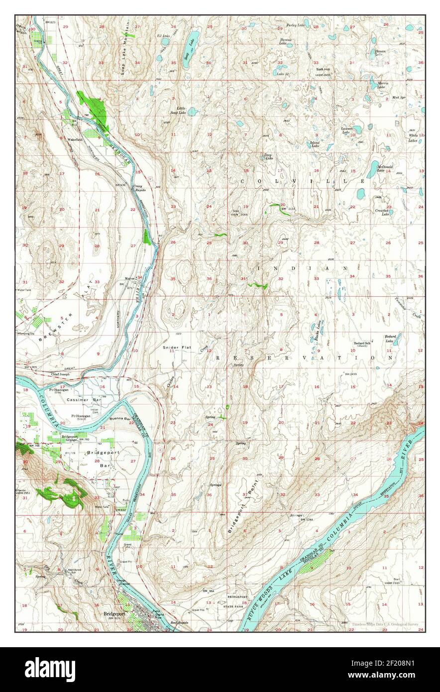 Bridgeport washington map hi-res stock photography and images - Alamy