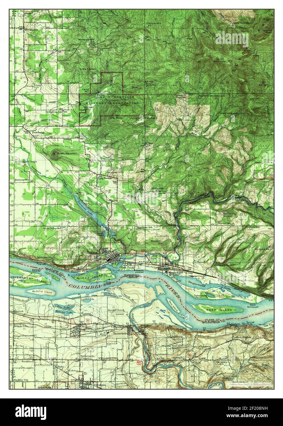 Camas county map hi-res stock photography and images - Alamy