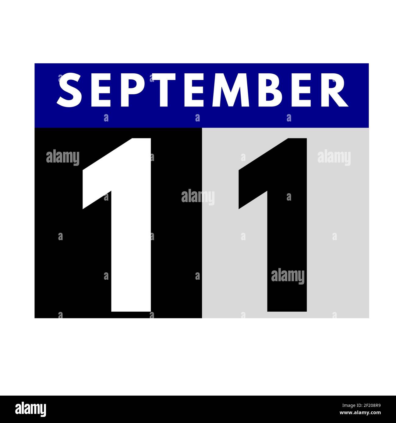 September 11 . flat daily calendar icon .date ,day, month .calendar for ...
