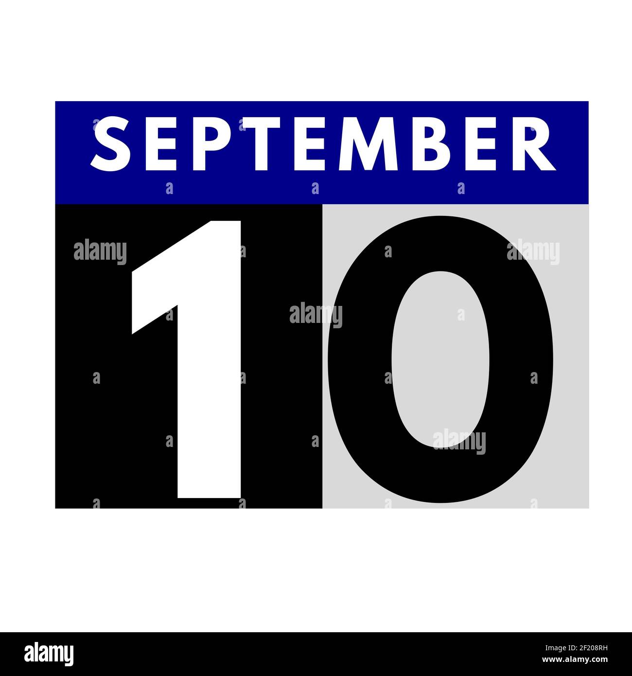 September 10 . flat daily calendar icon .date ,day, month .calendar for ...