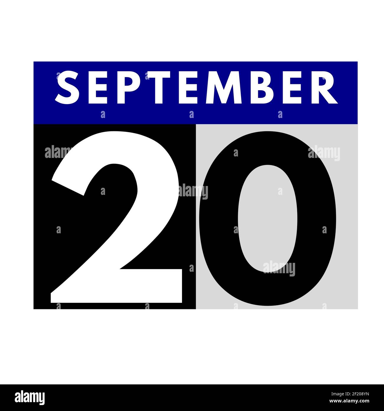 September 20 . flat daily calendar icon .date ,day, month .calendar for ...