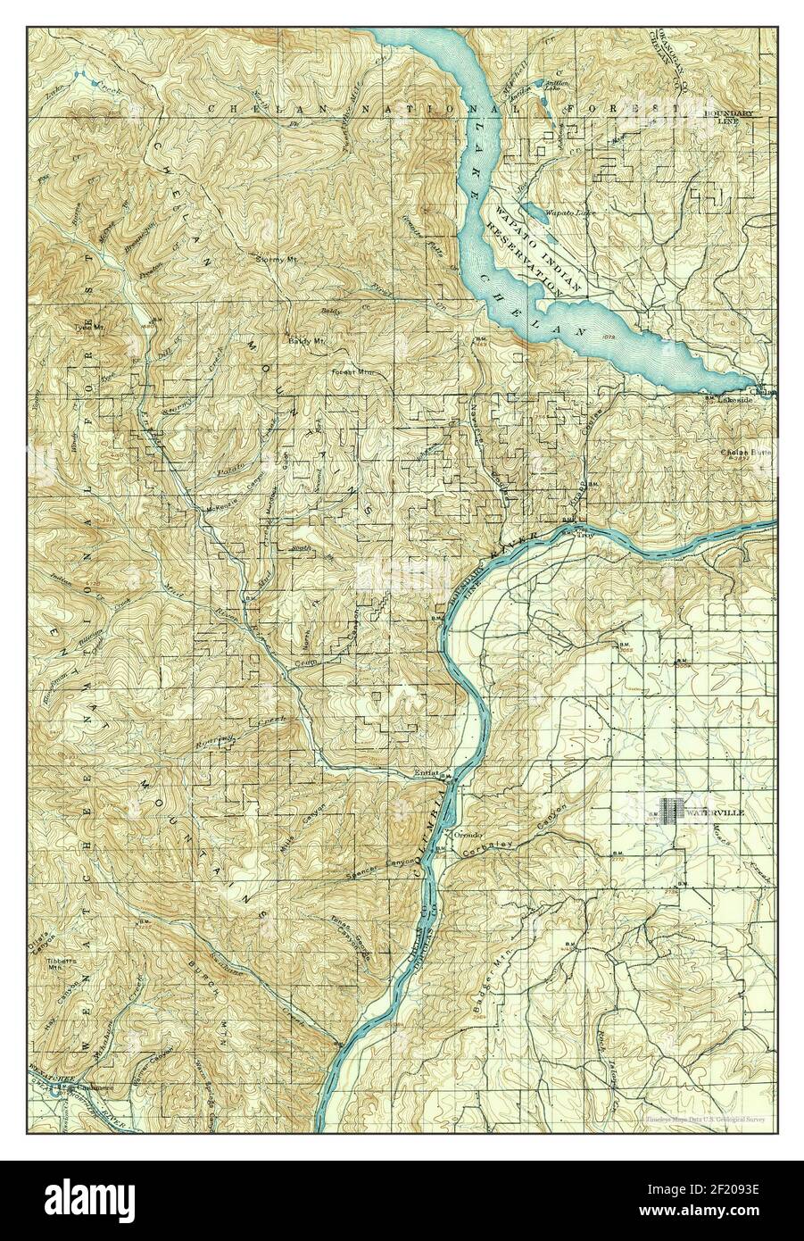 Chelan washington state map hi-res stock photography and images - Alamy