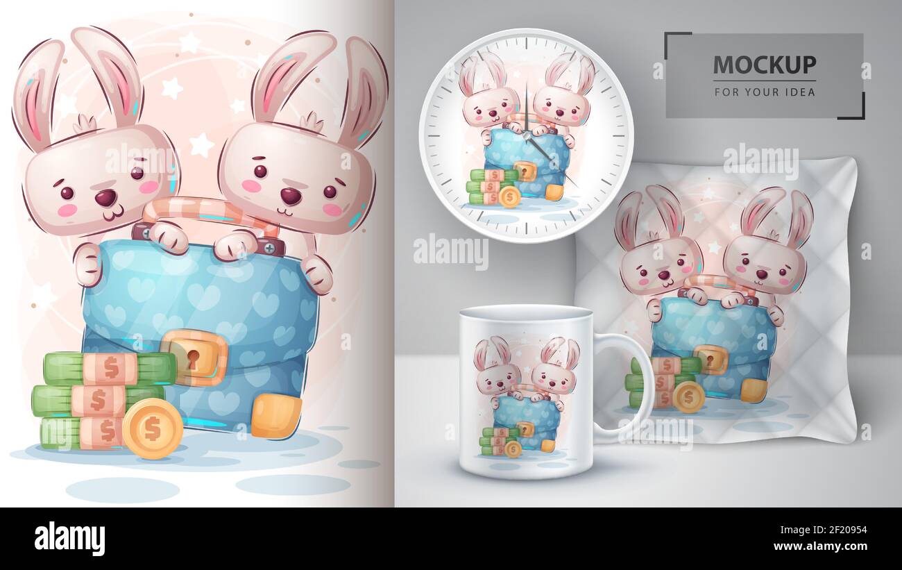 Rabbit picture to print Stock Vector Images - Alamy