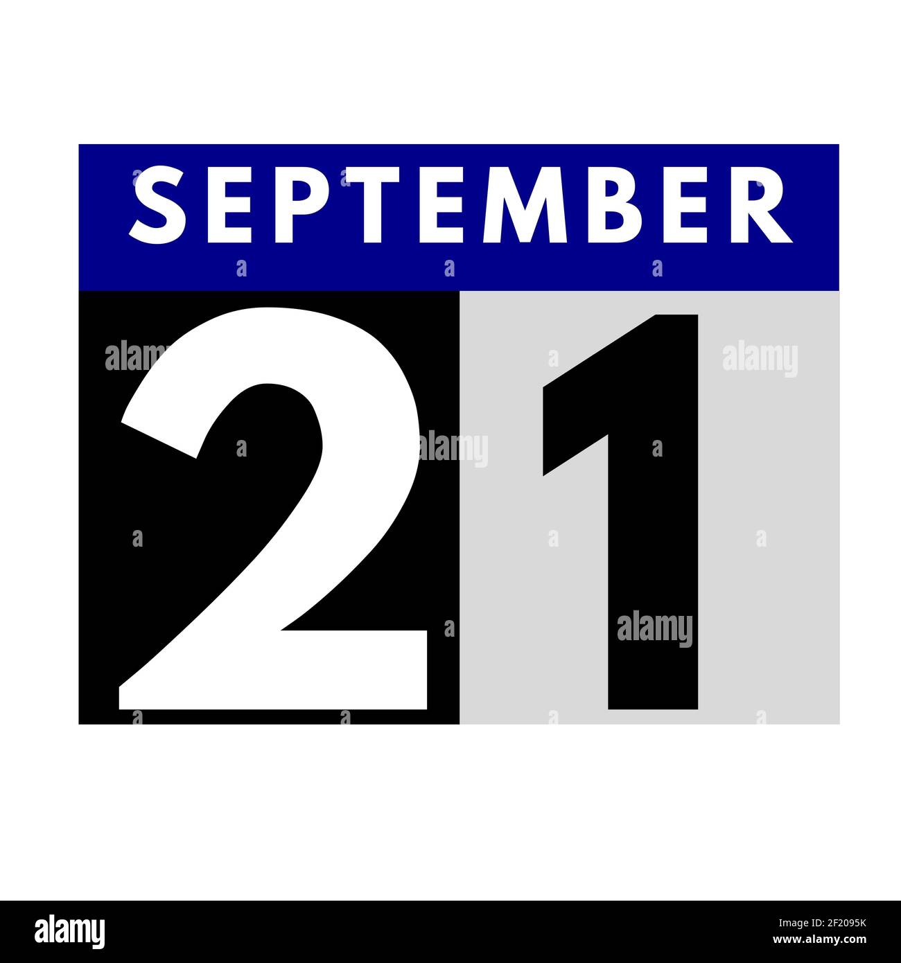 September 21. flat daily calendar icon .date ,day, month .calendar for ...