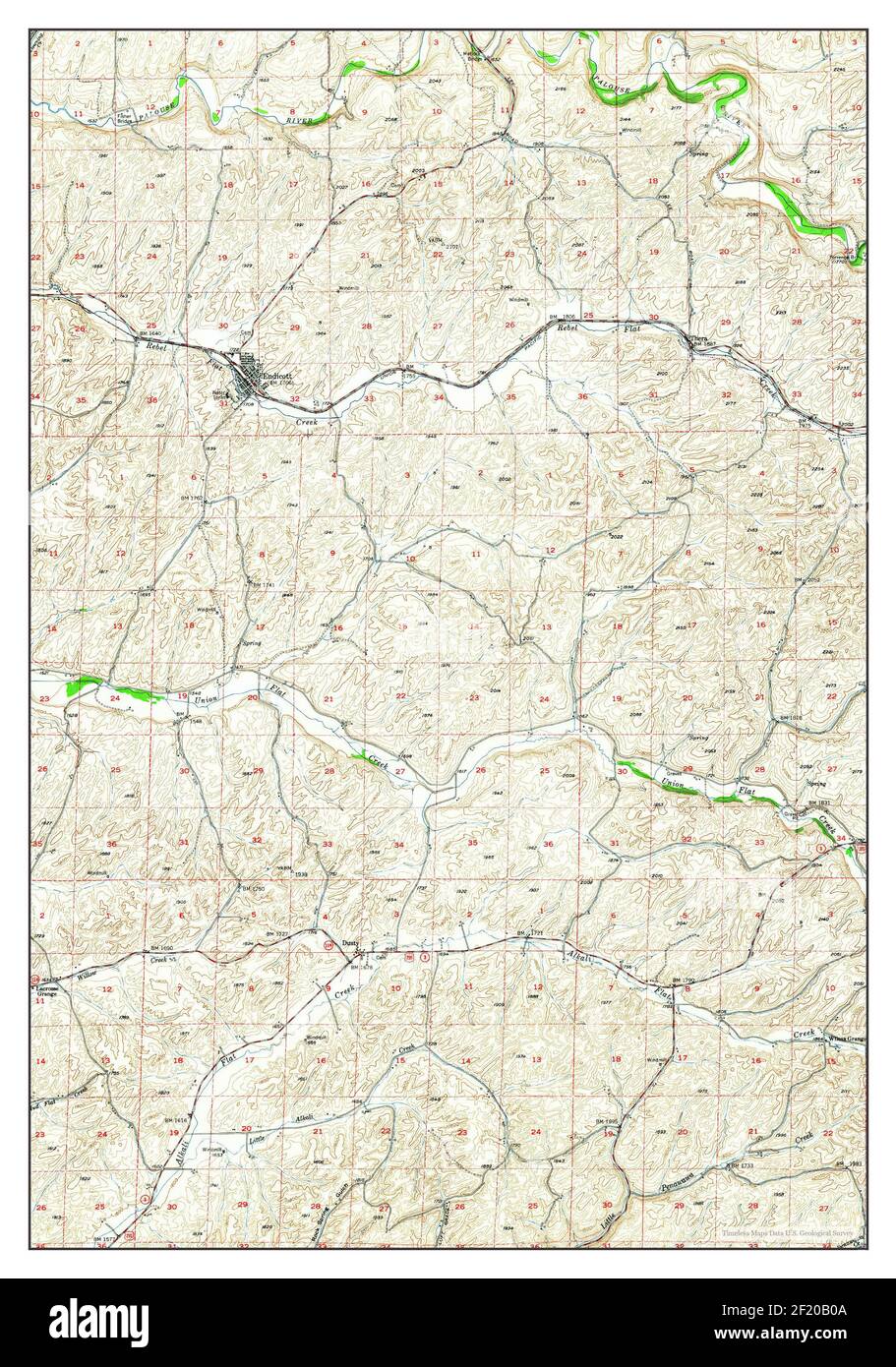 Endicott washington state map hi-res stock photography and images - Alamy